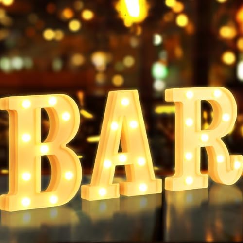 Amazon.com : Rdutuok LED Marquee Letters Lights BAR Signs Letter Lamp ...