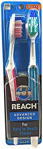 Amazon.com : Reach Advanced Design Soft Toothbrushes, Colors May Vary ...