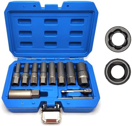 JEUCLEL 11PCS Spiral Type Deep Extractor Set, Stripped Bolt Remover Lug ...
