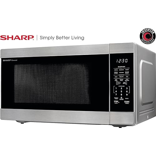 SHARP Countertop Microwave Oven with Removable 16.5″ Carousel Turntable ...