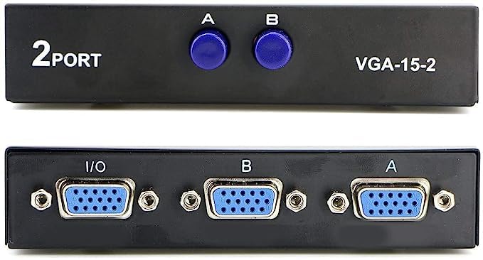 VGA 2 Port Switch VGA 2 in 1 Out for PC TV Monitor - BTSTECH : Amazon ...