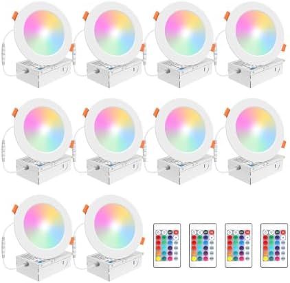 Esbaybulbs LED Recessed Lighting, 4 Inch ~ 5 Inch 10W led RGBW Recessed ...