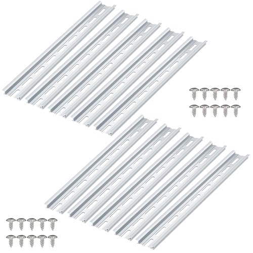 Snapklik.com : 12 Piece Aluminum DIN Rails, 8 Inches Long, 35mm Wide ...