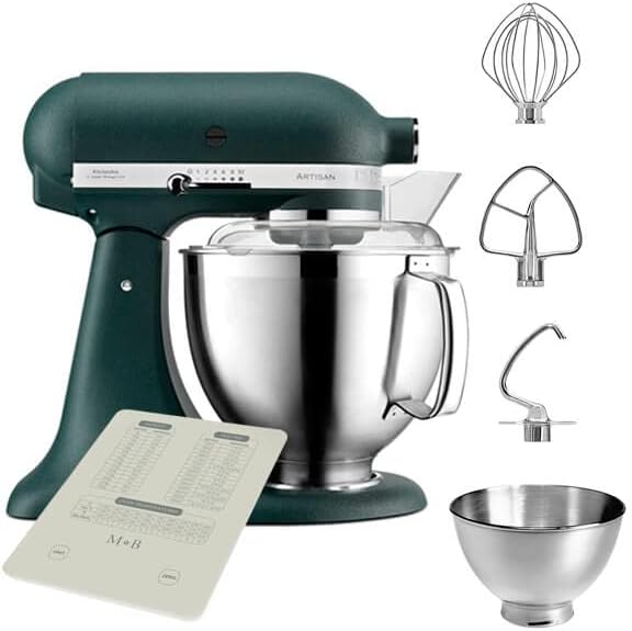 Kitchenaid 5KSM185PSBPP 4.8L Artisan Mixer Pebble Palm, 700022868 ...