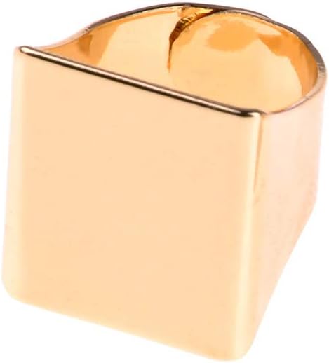 HuaYang Cool Style Punk Rock Cuboid Cube 3D Square Unisex Ring(Gold ...