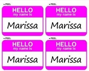 Amazon.com: Hello My Name Is Marissa - Sheet of 4s - Sticker Graphic ...