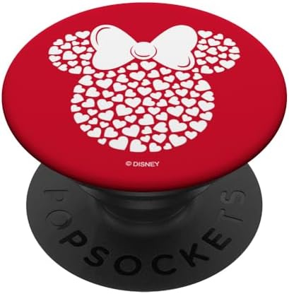 Amazon.com: Disney Minnie Mouse Icon Filled with Hearts on Red ...