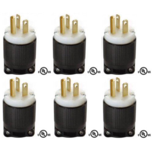 OCSParts 6-20P Grounding Plug, 20A 250V AC, 2 Pole 3 Wire, cUL Listed ...