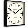 Amazon.com: JONES CLOCKS Box Wall Clock - Square Station Dial - Kitchen ...