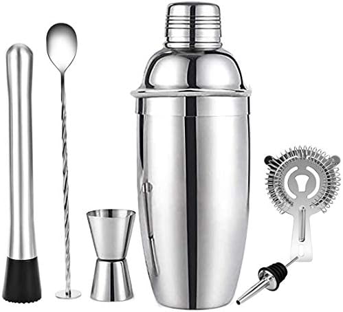 Liquora Cocktail Making Set, 6 Piece Shaker Kit Including Large 750ml ...
