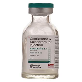 Mahacef SB 1.5 - Vial of 1.5g Injection : Amazon.in: Health & Personal Care