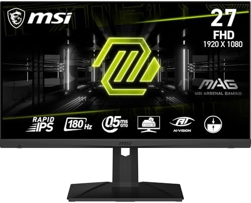 MSI G244F E2 24 Inch FHD Gaming Monitor - 1920 x 1080 Rapid IPS Panel, 180 Hz / 1ms, 118% sRGB ...