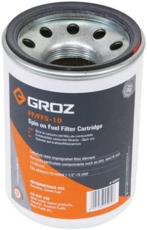 Amazon.com: GROZ Fuel Filter High Flow Water Block Spin-on Cartridge 10 ...