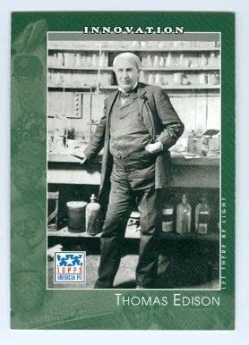Thomas Edison trading card (Inventor Light Bulb) 2001 Topps #100 ...