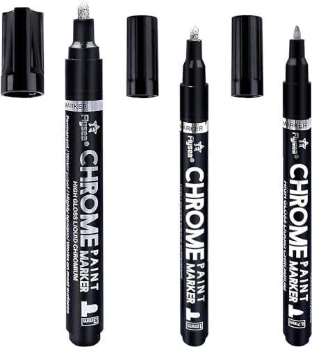 3 Pcs Mirror Chrome Markers, Waterproof Reflective Gloss Metallic ...