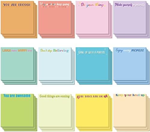 Amazon.com : Zonon 36 Pieces Inspirational Sticky Notes 3 x 3 Inch ...