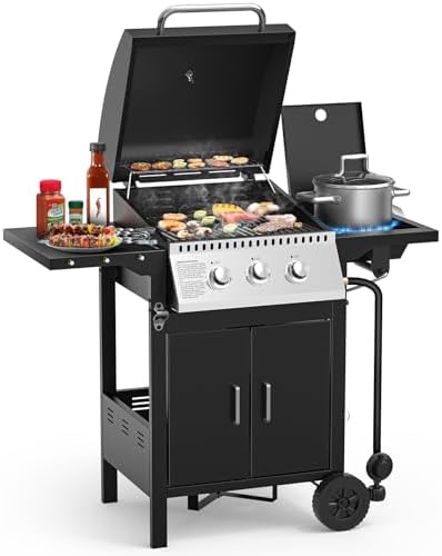 Amazon.com: TITIMO 4-Burner Propane Gas Grill with Side Burner and ...