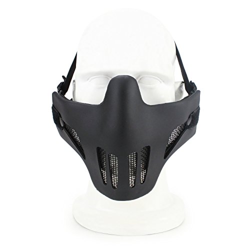 WoSporT Half Face Mesh Mask Lower Face Protection V1 Black Scouts Mask ...