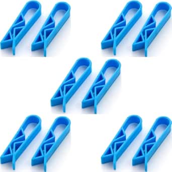 Amazon.com: Rosojodg 10pc Blue Plastic Kitchen Garbage Bin Clip Set ...