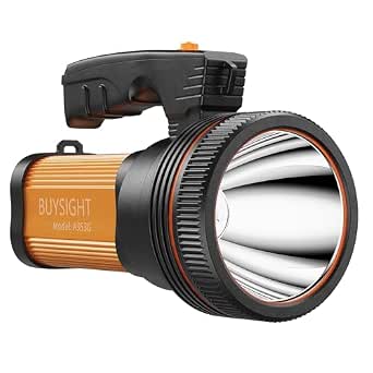 BUYSIGHT Rechargeable Spotlight Flashlight 500 Lumens Handheld Spot ...