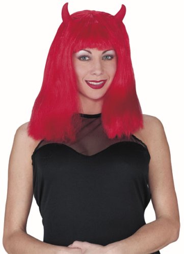 Amazon.com: Adult Red Devil Halloween Costume Wig : Clothing, Shoes ...