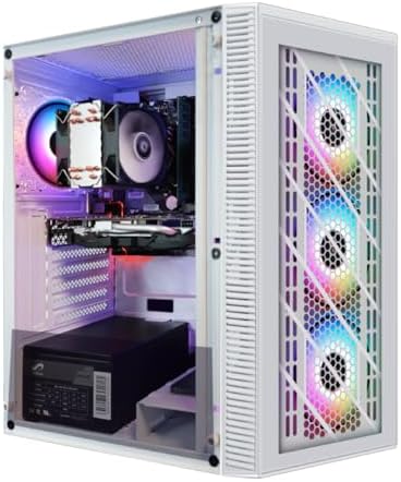 STGsivir Gaming PC White, Gaming Computer Desktop Tower, AMD Athlon ...