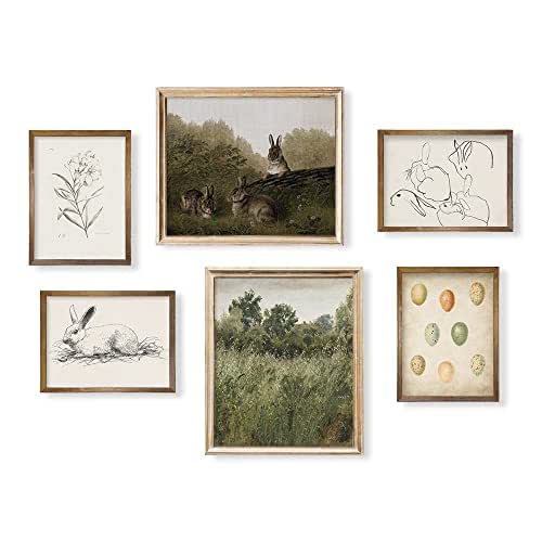 Amazon.com: Vintage Rabbit Poster Print - Spring Easter Bunny Wall Art ...