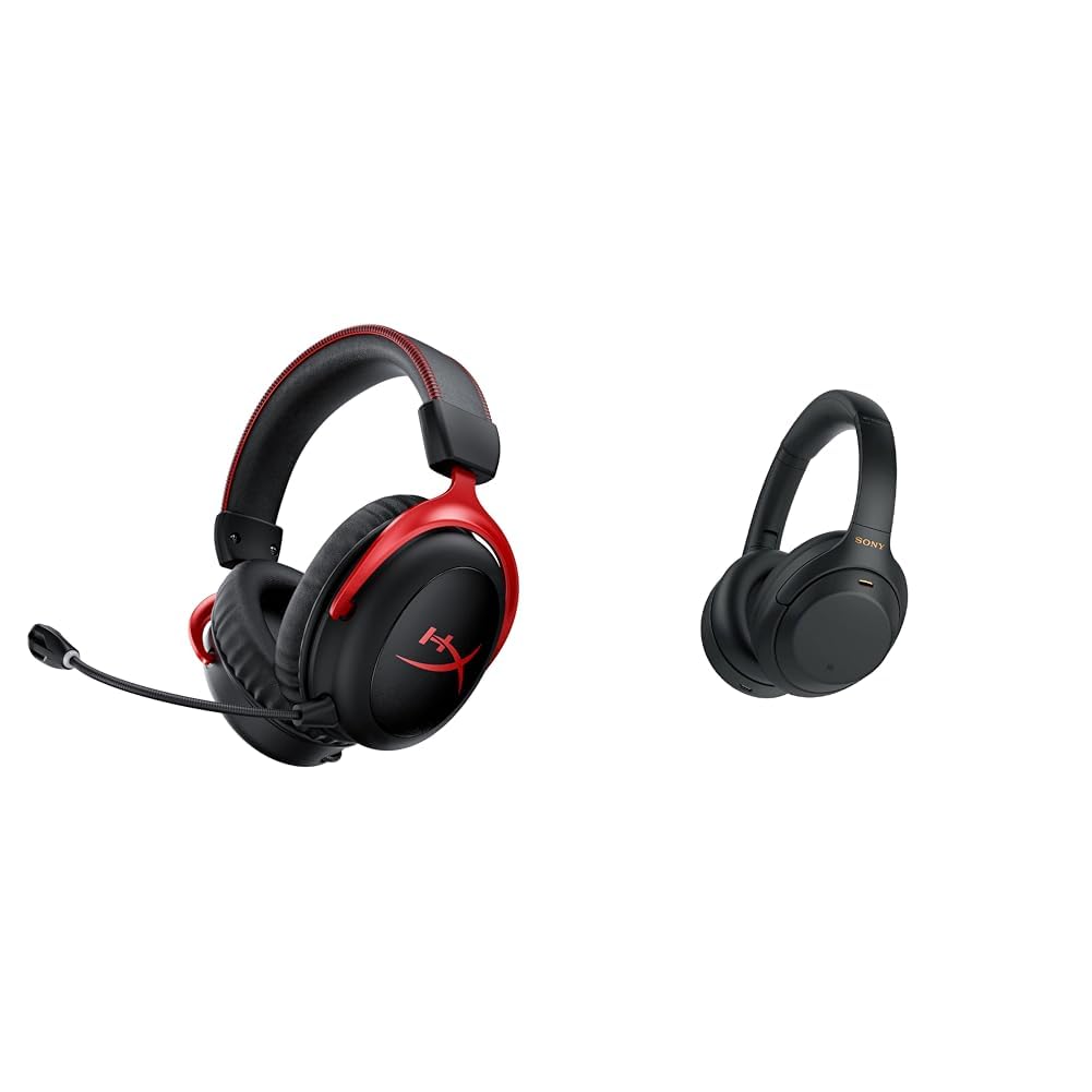 Amazon.com: HyperX Cloud II Wireless Gaming Headset - Red & Sony WH ...
