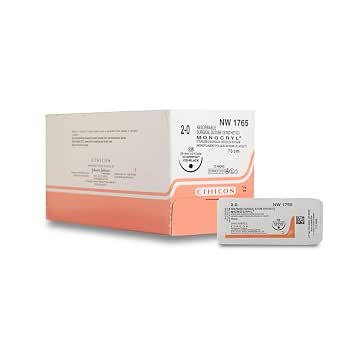Ethicon W3326 Monocryl Sutures USP 3-0, 3/8 Circle Reverse Cutting ...