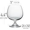 Amazon.com | Large 21 oz Crystal Brandy and Cognac Snifter Glasses ...