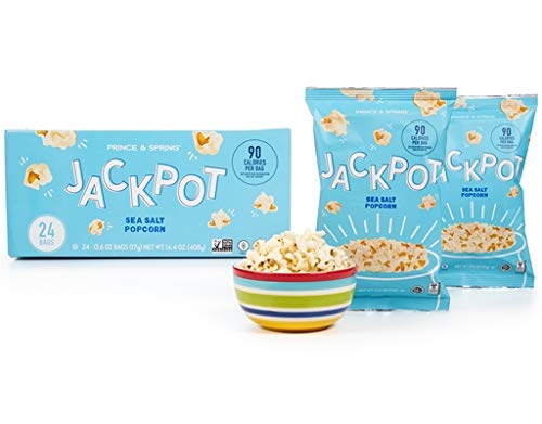 Amazon.com : Prince & Spring Jackpot Popcorn Sea Salt 0.6 oz x 24Count ...