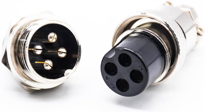 Amazon.com: Elecbee 10pcs 4 Pin Aviation Connector Straight GX20 Male ...