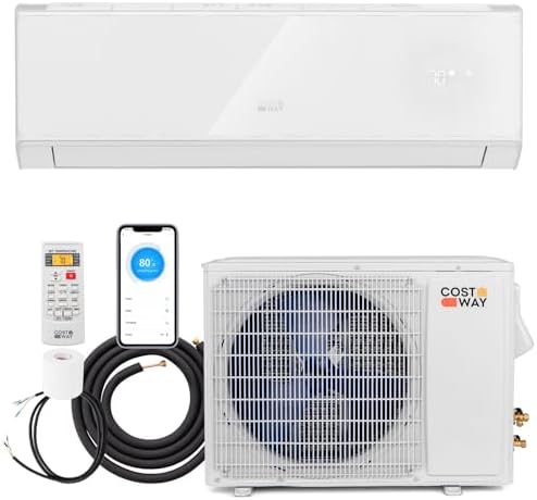 Amazon.com: COSTWAY 18000 BTU Wifi Enabled Mini Split Air Conditioner ...