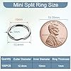 Amazon.com: 100PCS 1/2" Small Split Ring for Keychains, Double Loops ...