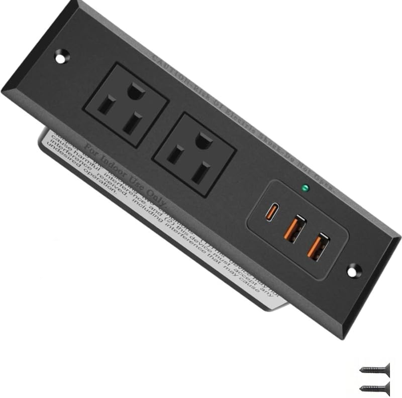 Amazon.com: Generic Recessed Power Strip with PD 20W USB C Plug in 2 ...