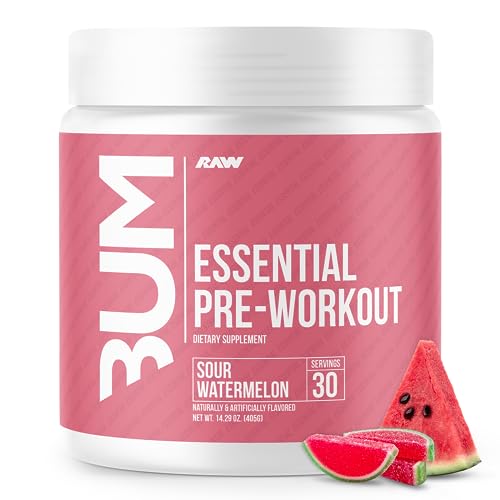 RAW Essential Pre-Workout Powder (Sour Watermelon) - Chris Bumstead ...