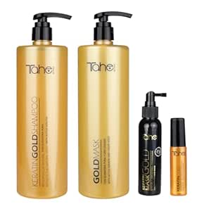 Amazon.com : Tahe Keratin Gold Shampoo 1000ml + Mask 1000ml With Serum ...