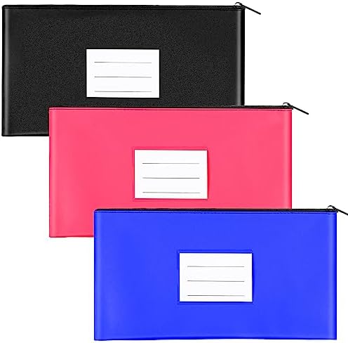 Amazon.com : Zipper Bank Bags,4 Pack Money Pouch Bank Deposit Bag PU ...