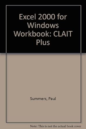 CLAIT Plus (Excel 2000 for Windows Workbook): Amazon.co.uk: Summers ...