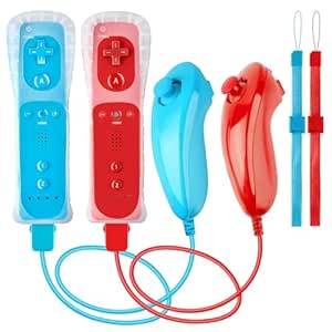 Amazon.com: XiQiDianr Wii Remote Controller and Nunchaku Controller,Wii ...