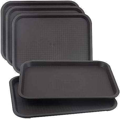 LEXININ 5 Pack Plastic Fast Food Trays, 35 x 27cm/13.7 x 10.6 Inch ...