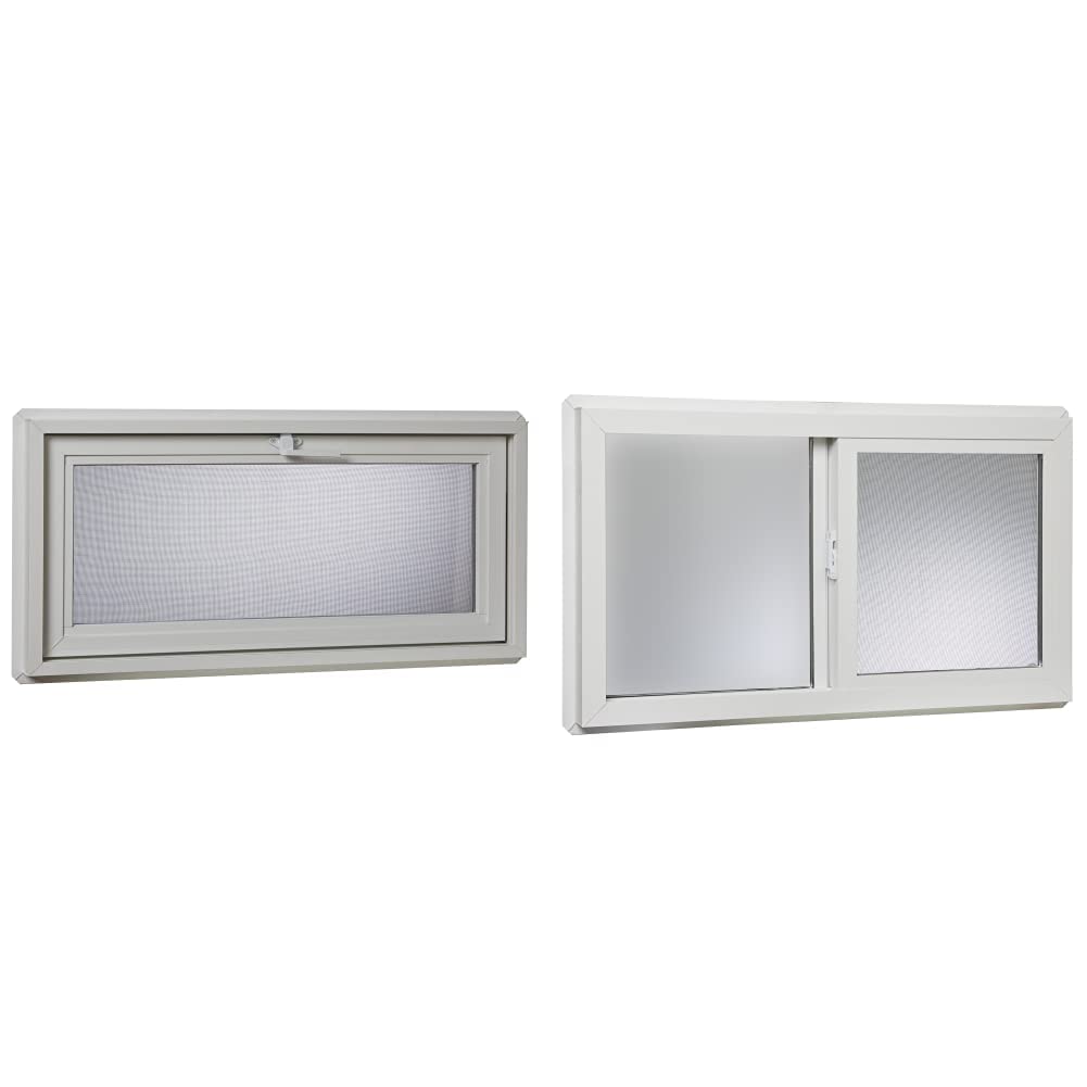 Park Ridge Products VBHI3218PR VBHI Vinyl Basement Hopper Window, 32" x ...