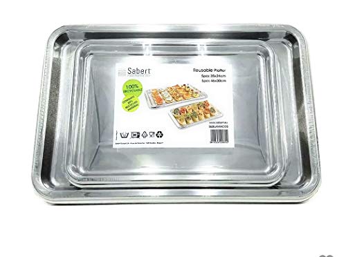 Sabert Rectangular Mix Handy Large Party Serving Platters-Pack of Trays ...