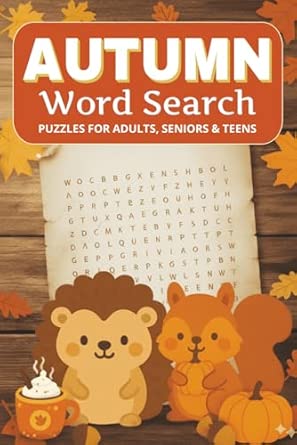 Autumn Word Search Puzzle Book: Word Searches with Easy-to-Read Print ...