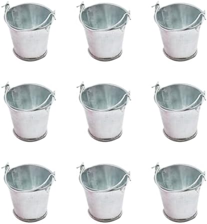 Amazon.com: GIFTEXPRESS 12 Pack Mini Metal Buckets with Handles, Small ...