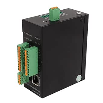 Ethernet Remote IO Module, LED Indicator Ethernet Data Acquisition Industrial Rail Mount 15KV ...