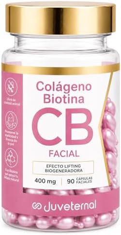 JUVETERNAL Cápsulas Faciales de Colágeno y Biotina 90 cápsulas Twist ...