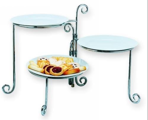 Amazon.com: 14” Chrome Folding Three Tier Buffet Server Fits 9” ~ 11 ...