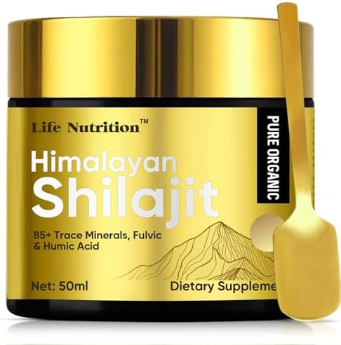 Amazon.com: Life Nutrition Shilajit Pure Himalayan Organic Resin, 500mg ...