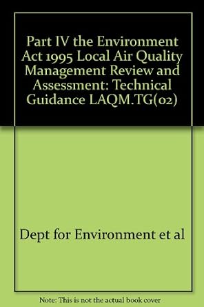 Amazon.co.jp: Part IV the Environment Act 1995 Local Air Quality ...